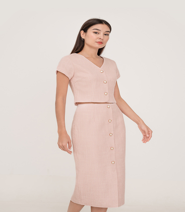 Fayth • Quinne Tweed Midi Skirt