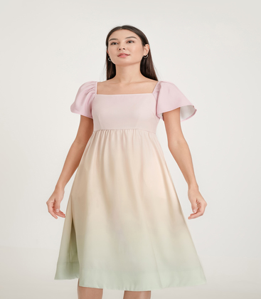 Fayth • Paradise Flutter Sleeve Midi Dress