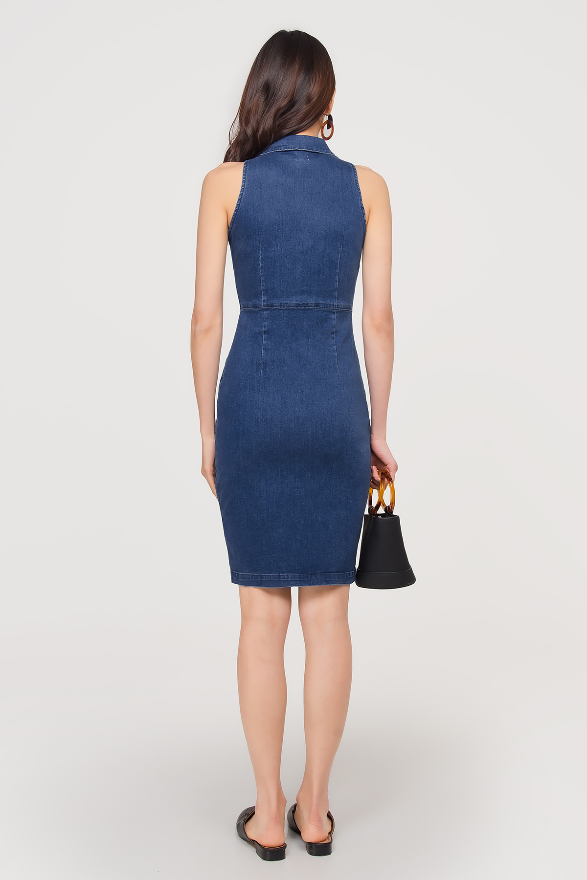 Fayth • Deon Denim Halter Midi Dress
