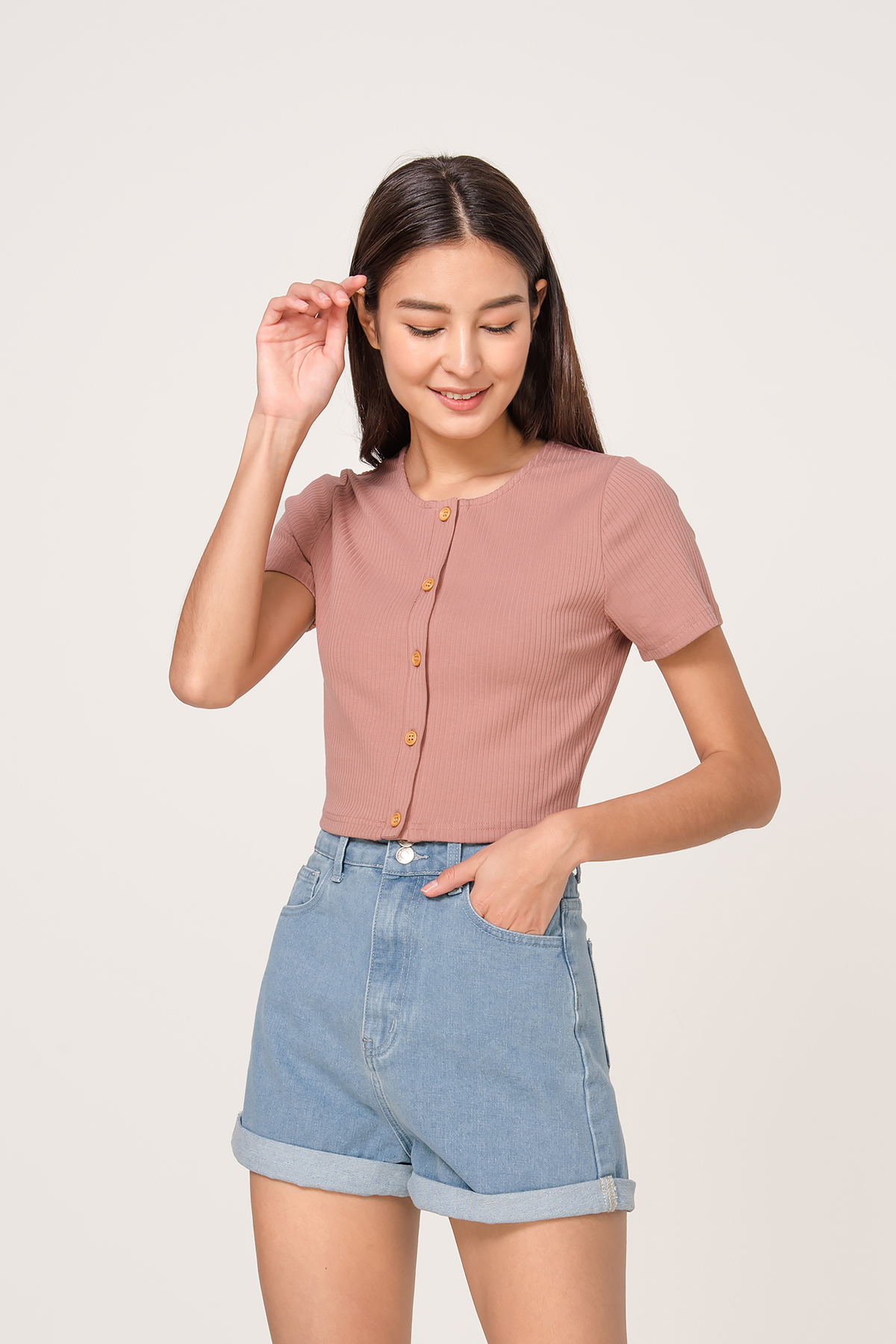 Fayth • Addie Denim Cuffed Shorts