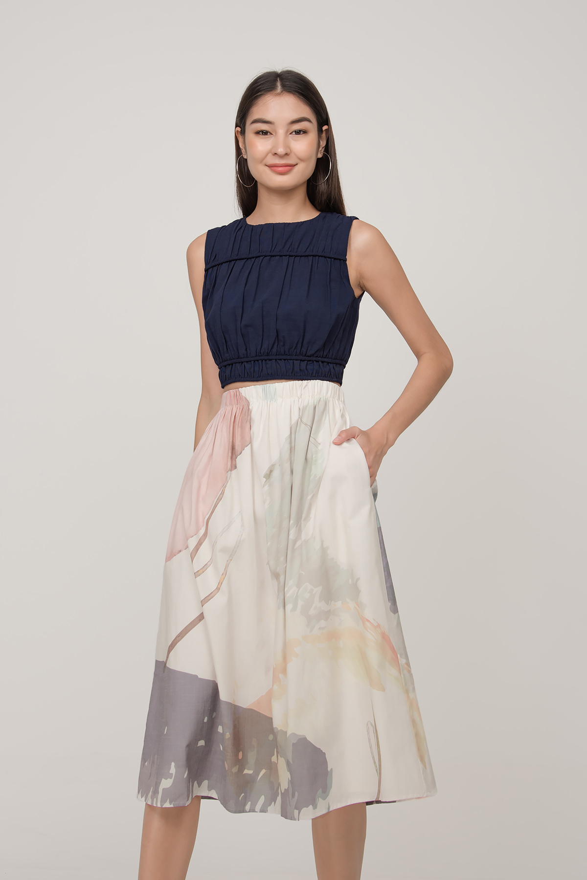 Fayth • Luna Abstract Pocket Midi Skirt