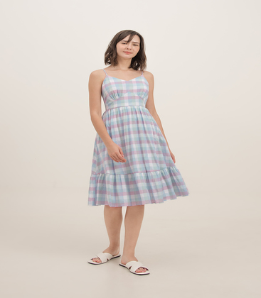 Fayth • Dakota Gingham Pocket Midi Dress