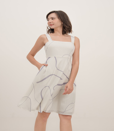 Fayth • Linear Tie Back Midi Dress